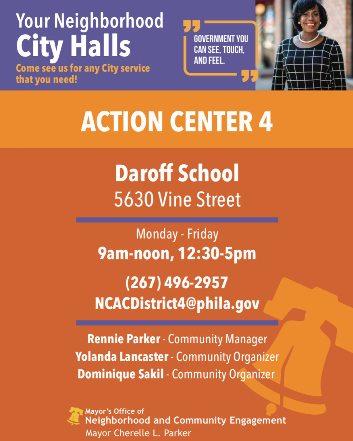 Mayor’s Office of Neighborhood and Community Engagement Action Center 4 ...
