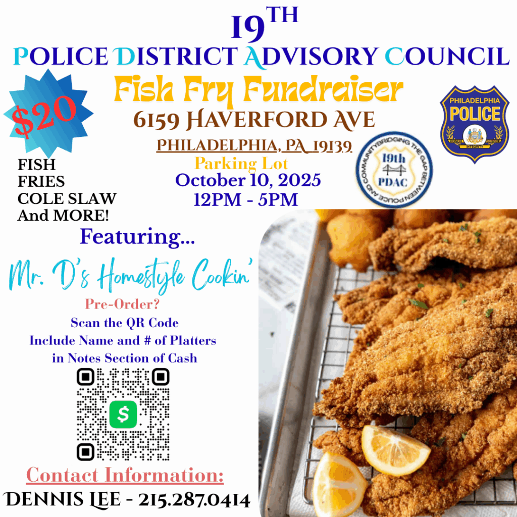 19th PDAC Fish Fry Fundraiser – Overbrook West Neighbors