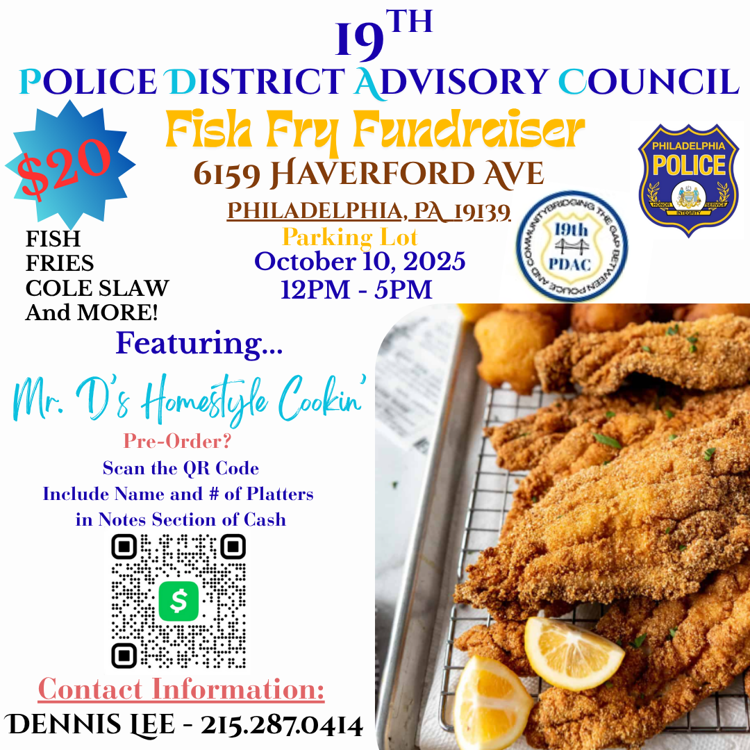 19th PDAC Fish Fry Fundraiser – Overbrook West Neighbors